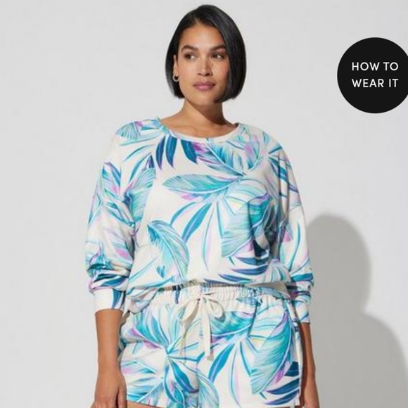 torrid | Tops | Torrid Terry Cloth Long Sleeve Beach Sweatshirt | Poshmark